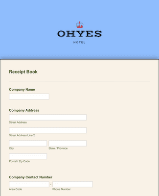 Sales Receipt Book Template Form Template | Jotform