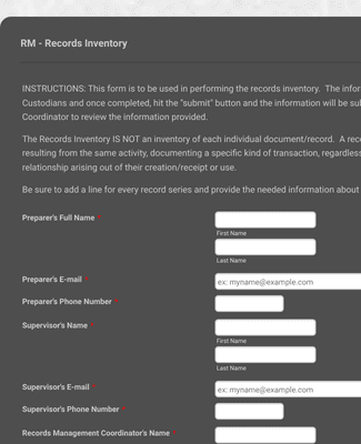 Records Inventory Form Template | Jotform