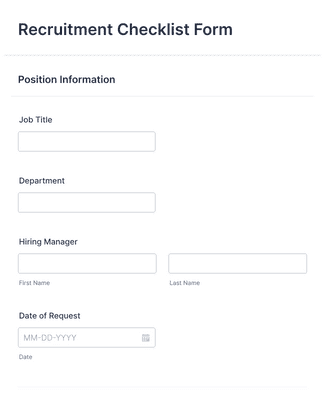 Recruitment Checklist Form Template | Jotform