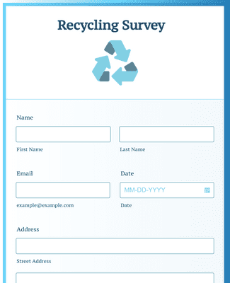 Recycling Survey Form Template | Jotform