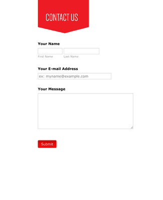 Red Banner Contact Form Template | Jotform