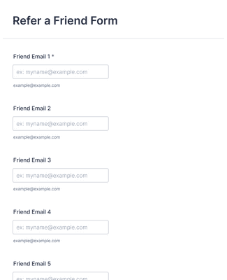 Refer a Friend Form Template | Jotform