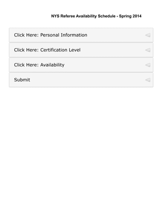 Referee Availability Schedule Form Template | Jotform