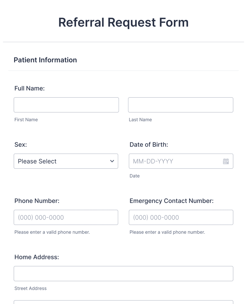 Referral Request Form Template | Jotform