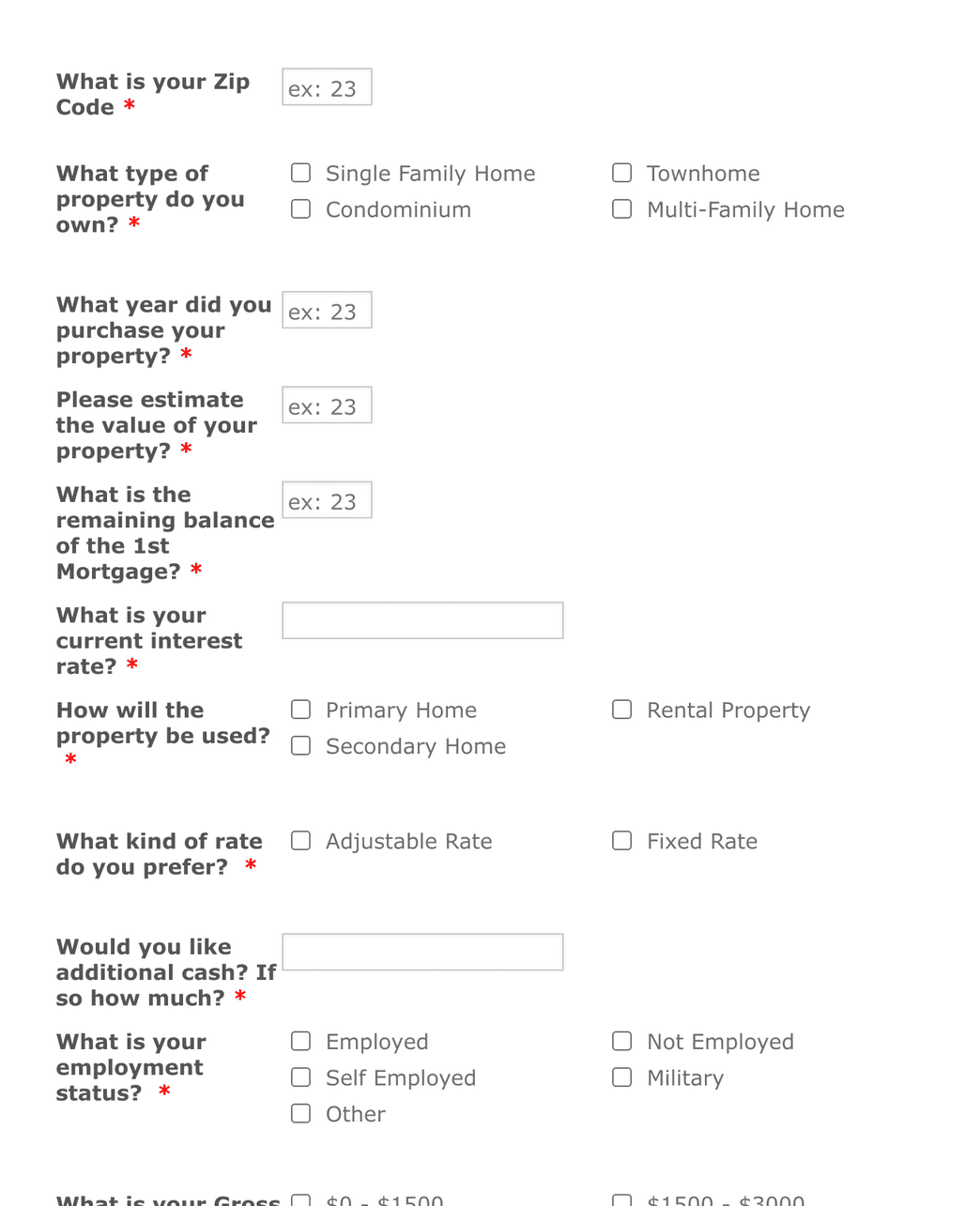 Todays Mortgage Rates Form Template | Jotform