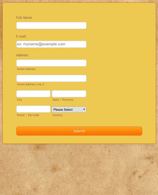 Registration Form - Orange Scheme Form Template | JotForm