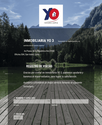 REGISTRO DE VISITAS - YO 3 Plantilla de formulario | Jotform