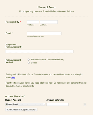 Church Expense Reimbursement Form Template | Jotform