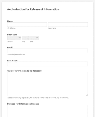 Release of Medical Information Form Template | Jotform