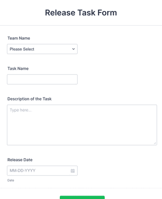 Release Task Form Template | Jotform