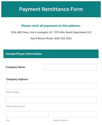Remit Form Template | Jotform