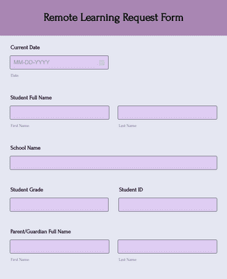 Remote Learning Request Form Template | Jotform