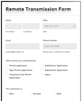 Remote Transmission Form Template | Jotform