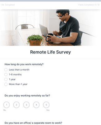 Work From Home Policy Survey Form Template | Jotform