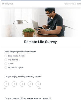 Remote Work Survey Form Template | Jotform