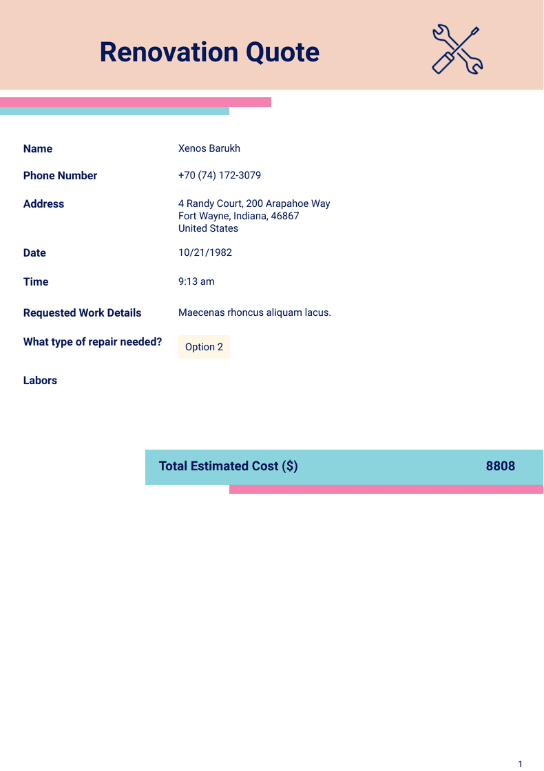 Renovation Quote Template PDF Templates Jotform Renovation Quote Template PDF Templates Jotform