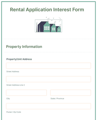 Rental Application Interest Form Template | Jotform