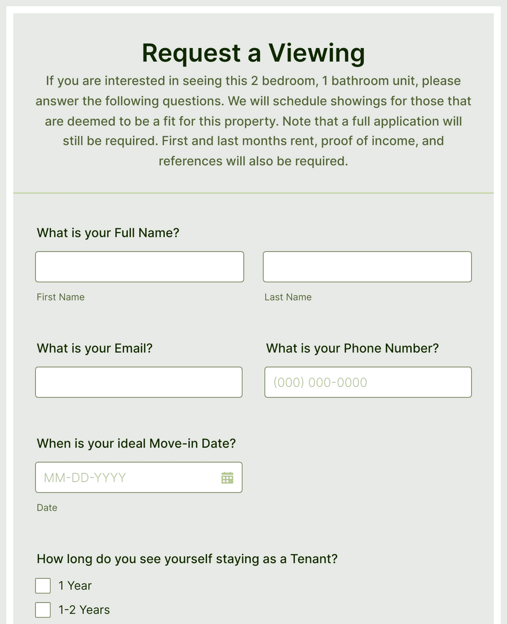 Rental Checklist Form Template | Jotform