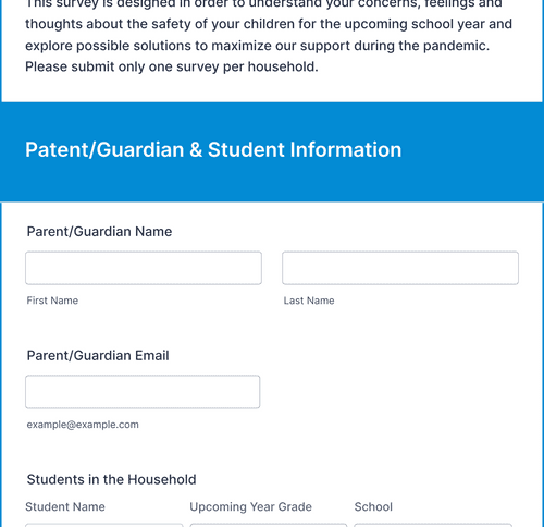 Back to School Student Survey Form Template | Jotform