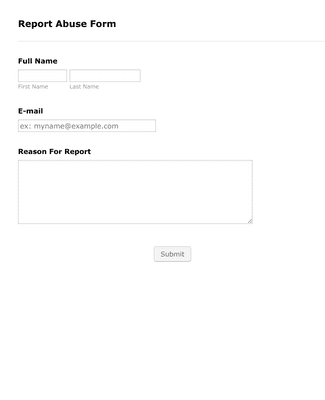 Report Abuse Form Template | Jotform