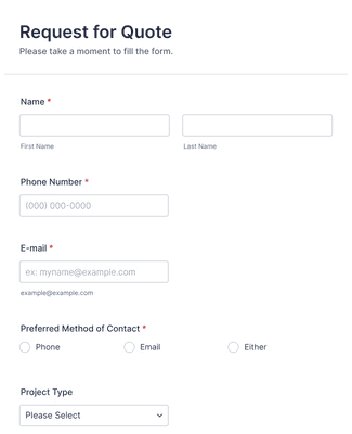 Request for Quote Form Template | Jotform