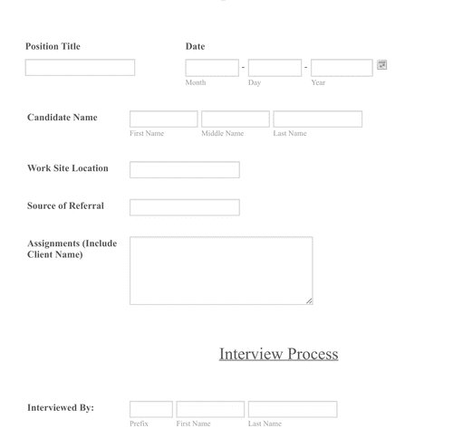 Request for Hire Form Template | Jotform