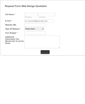 Request Form Web Design Quotation Form Template | Jotform