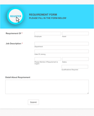 Requirement Form Template | Jotform