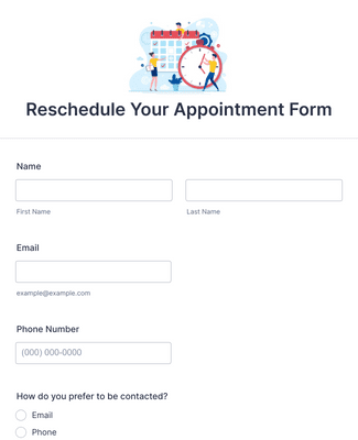 Reschedule Your Appointment Form Template | Jotform