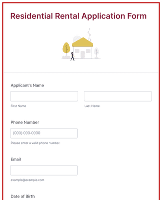 Real Estate Application Form Template | Jotform