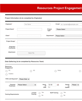 Project Resource Request Form Template | Jotform