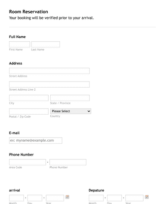 Lodge Reservation Form Template | Jotform