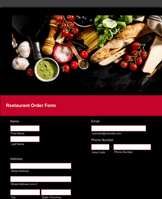 Order Form Lumore Kitchen Template Formulir | Jotform