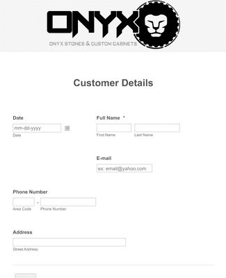 Retail Customer Form Template | JotForm