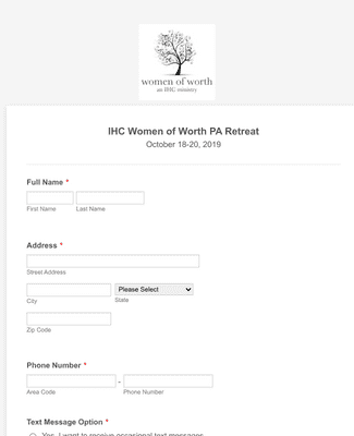 Retreat Registration Form Template | Jotform