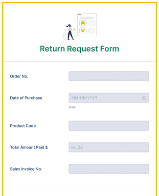 Return Request Form Template | Jotform