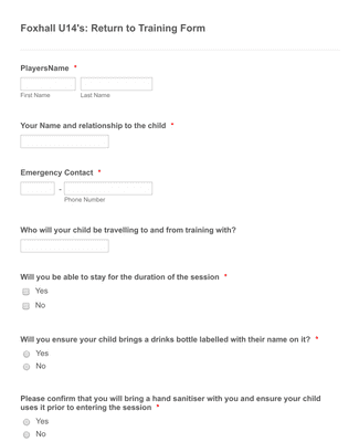 Return to Training Waiver Form Template | Jotform