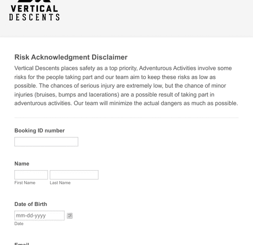 Risk Acknowledgment Disclaimer Form Template | Jotform