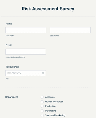 Risk Assessment Survey Form Template | Jotform