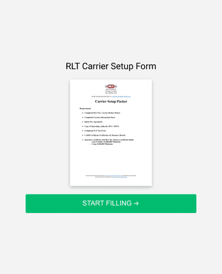 RLT Carrier Setup Form Template | Jotform