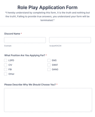 Discord Mod Application Form Template | Jotform