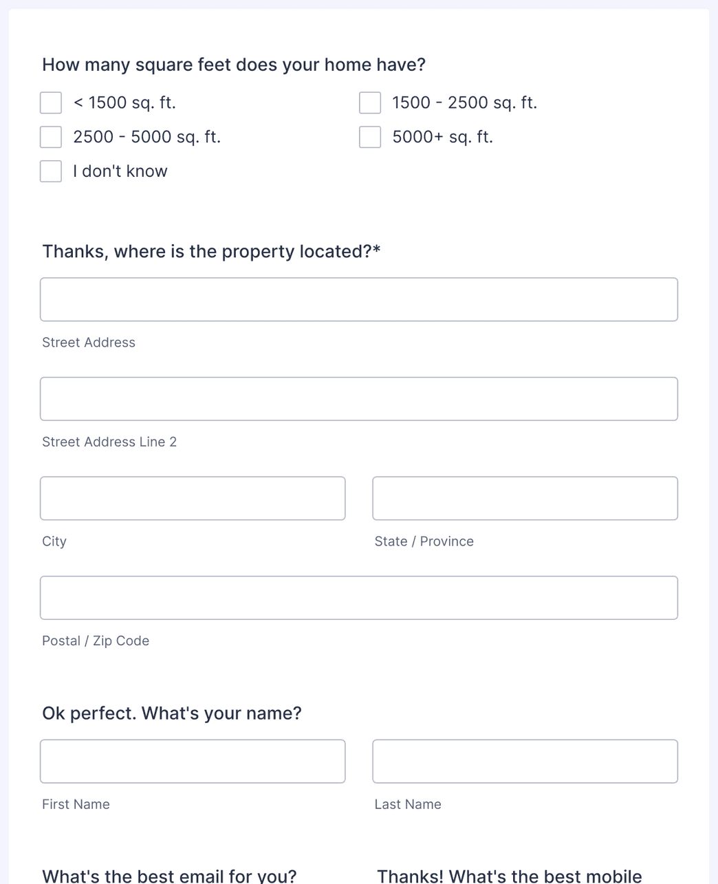 Roofing Survey Form (Latest) Form Template | Jotform