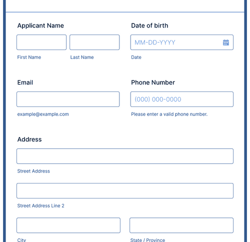 Room Rental Application Form Template | Jotform