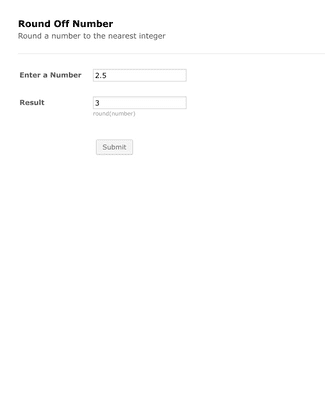 Round Off Number Form Template | Jotform