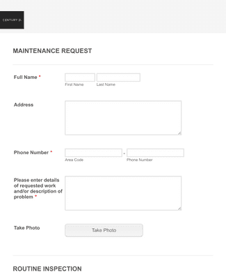 Routine Inspection - Property Management AUS Form Template | Jotform