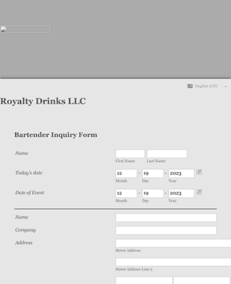Royalty Inquiry Form Template | Jotform