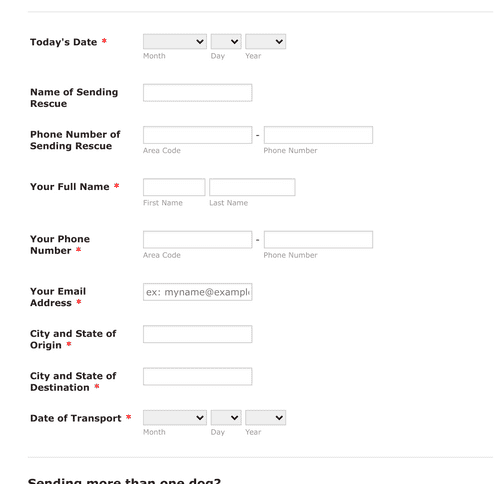 Transportation Application Form Template | Jotform