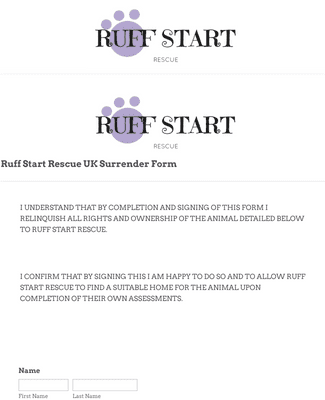 Cat Owner Surrender Form Template | JotForm