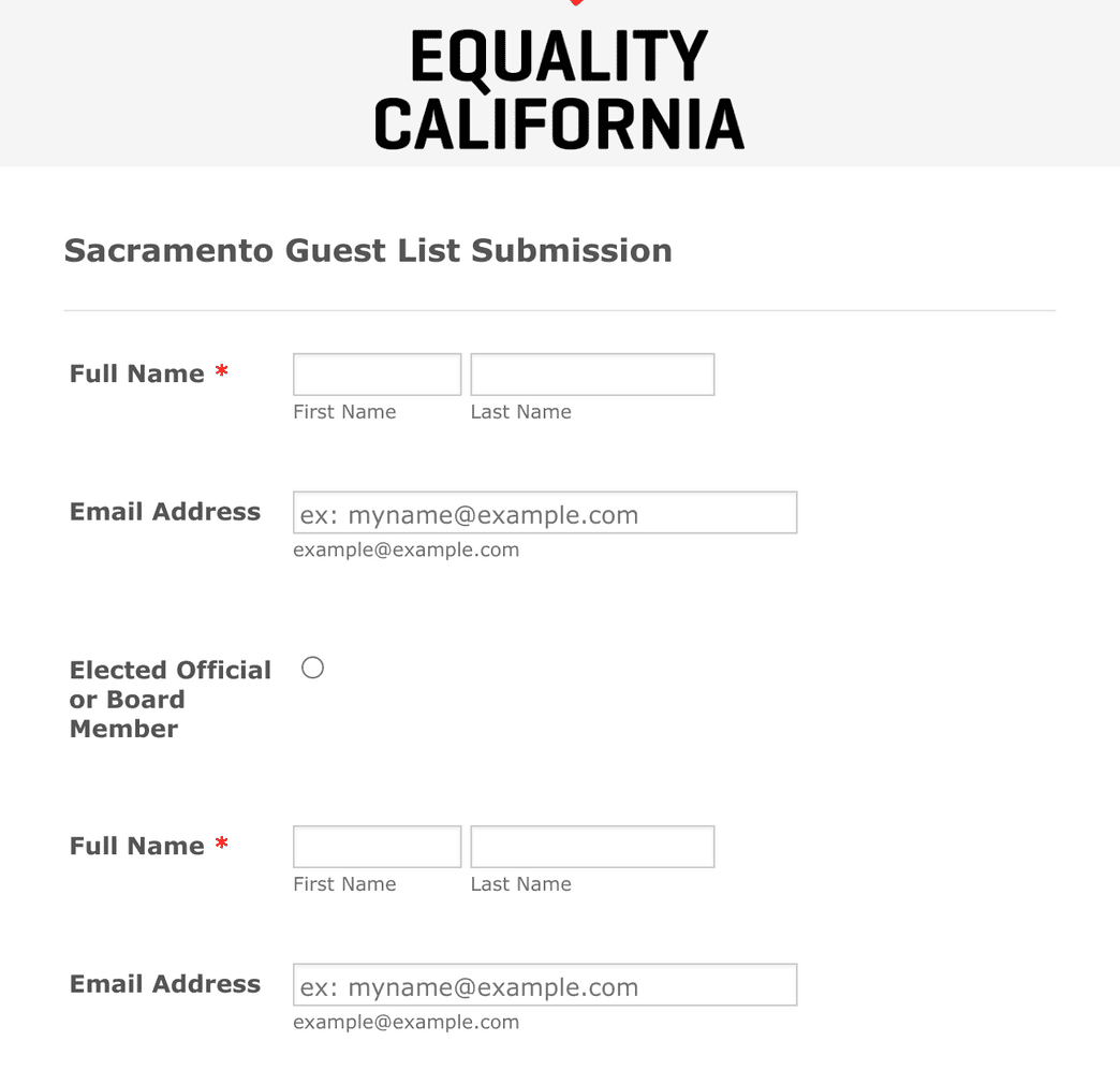 Sac Guestlist Form 2020 Form Template | Jotform