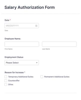 Salary Authorization Form Template | Jotform